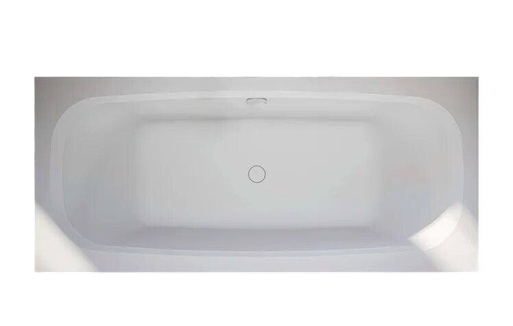 Ванна из искусственного камня Duravit Aurena 700550000000000 180x80, на ножках, встраиваемая, пристенная, прямоугольная, белая, матовая