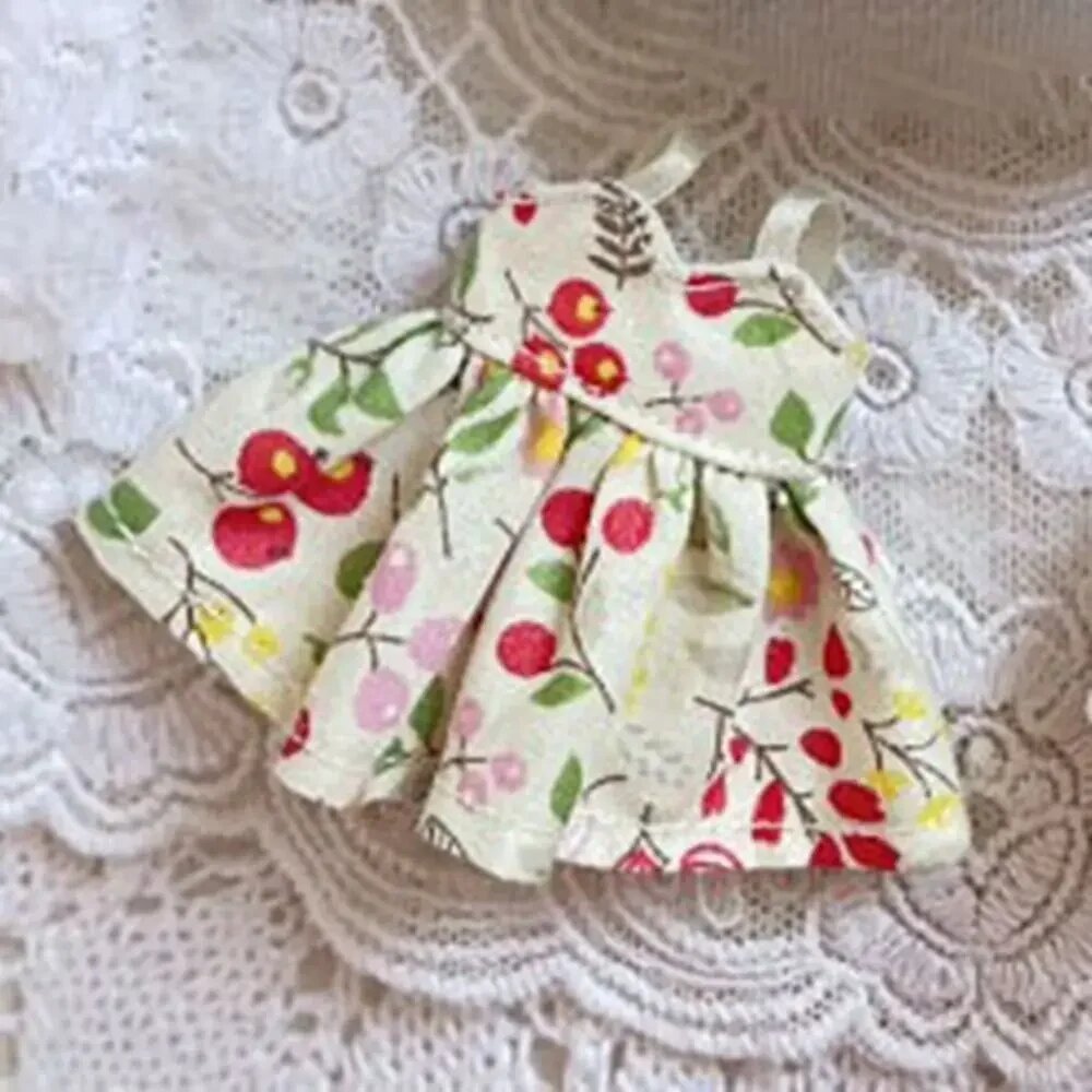 1/11 OB11 платья для кукол с принтом 1/12, Одежда для кукол с шарнирным принтом, платья, Одежда для кукол, юбка, белый кардиган, кукольные топы, женская одежда