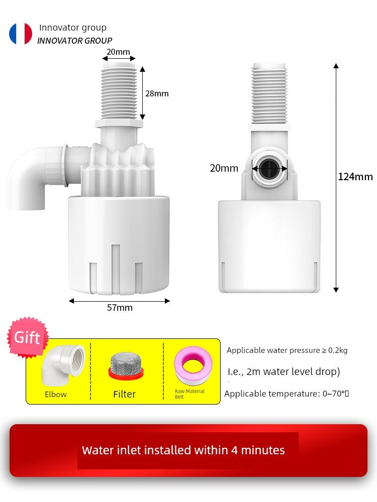 Полностью автоматический контроллер уровня воды, аквариум, пополнитель воды, резервуар для воды, поплавковый клапан для