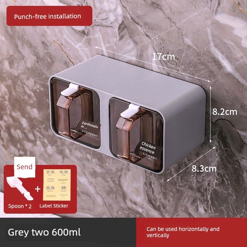 Настенная полка для специй без сверления, органайзер для приправ, держатель для специй, настенный органайзер для специй