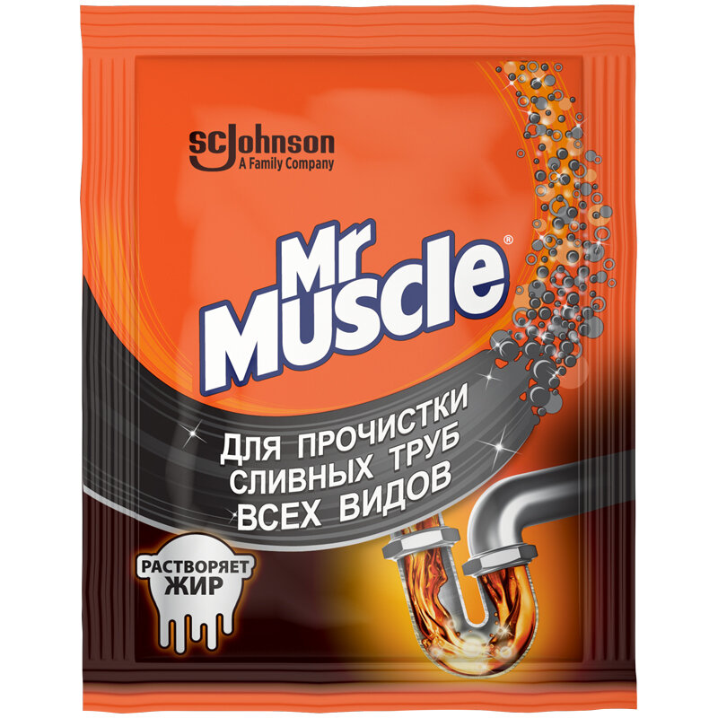 4 шт. Средство для прочиcтки труб Mr. Muscle, гранулы, 70г