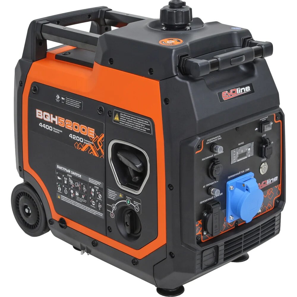 Генератор бензиновый инверторный Evoline BQH 5200 E, произведено Zongshen 1T90DF052EVO
