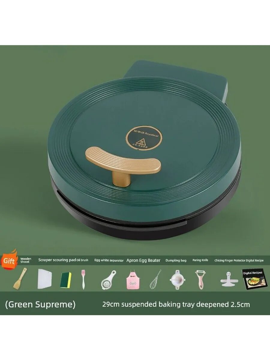 Электроблинница (29см, 1200Вт) - Темно-зеленый Enjoy