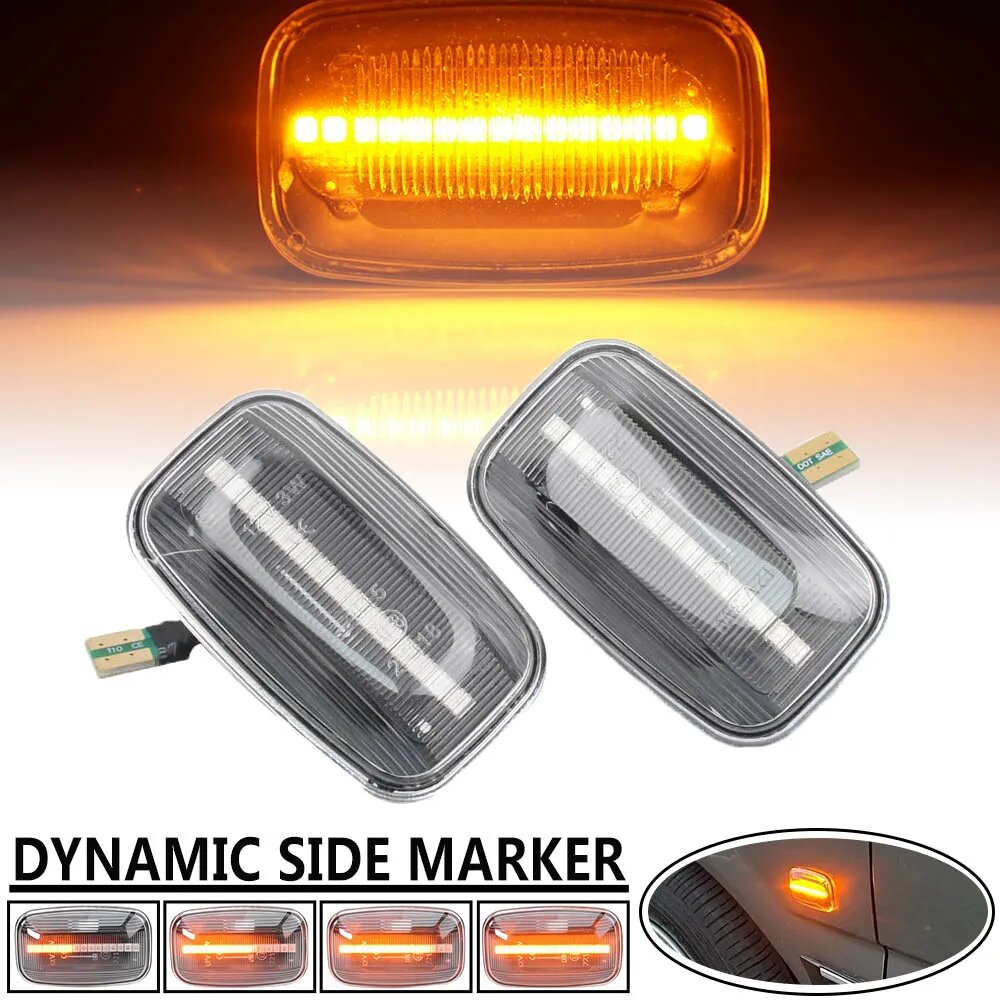 2 шт. последовательные динамические светодиодные боковые габаритные огни, указатель поворота для Toyota Land Cruiser Landcruiser 70 80 100 Series