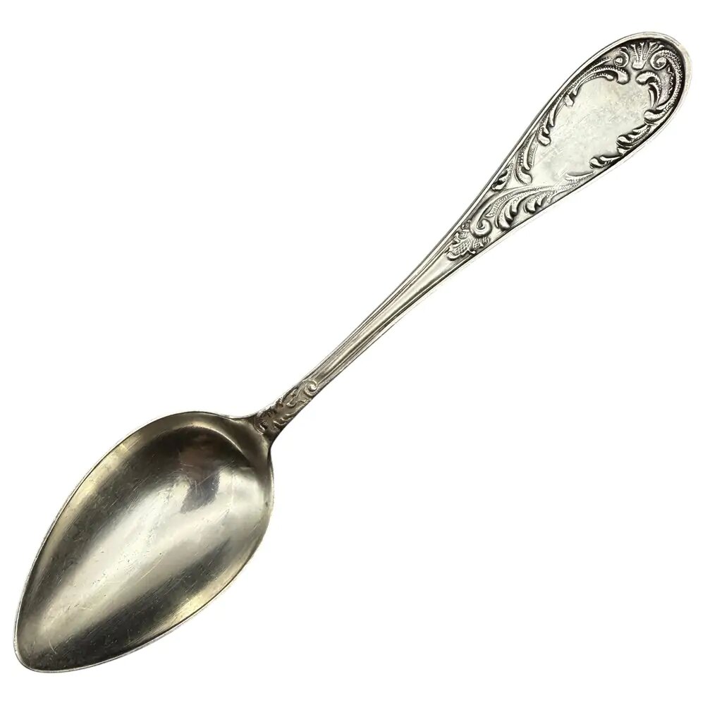 Ложка столовая "Пламя старое" (набор 6 штук), 20.5 см, мельхиор, 1950-1962 гг, Кольчугино, СССР