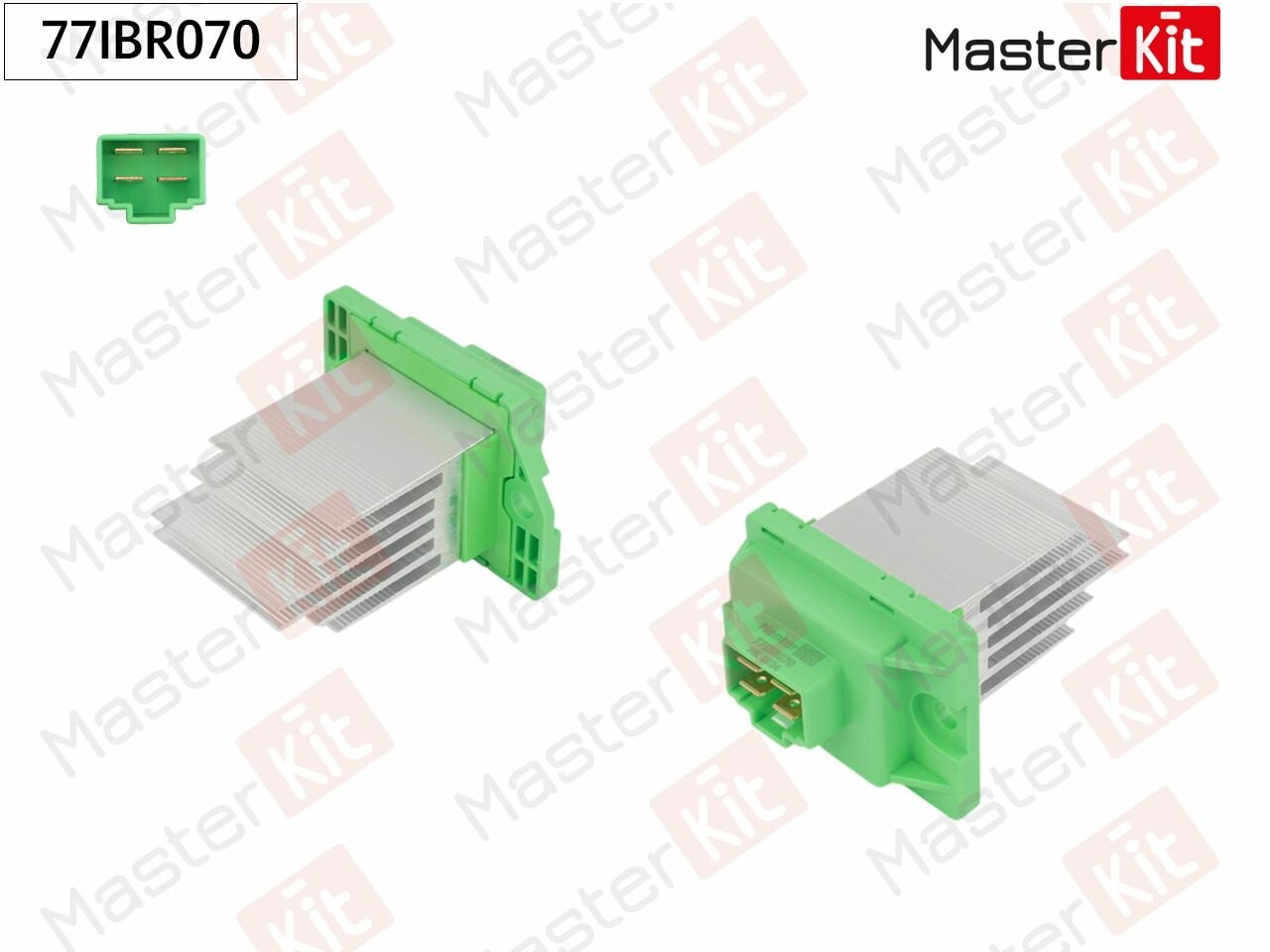 Резистор вентилятора Hyundai (Хендай) i20 I PB PBT/Kia SOUL (Киа Соул) II PS 2008 - MasterKit 77IBR070