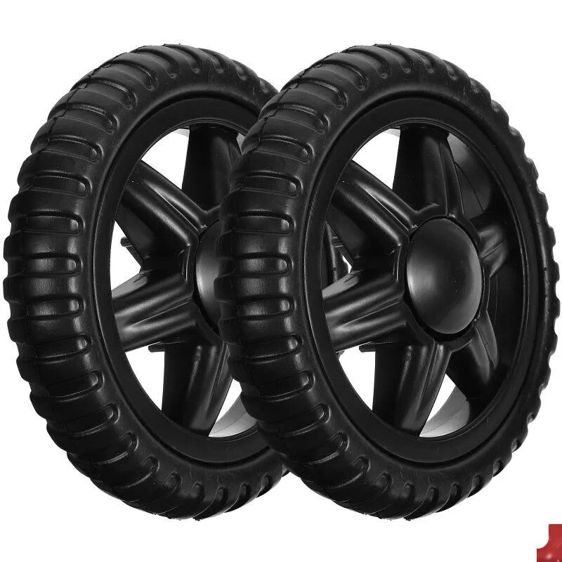 2 Штуки Пластиковые Колеса Для Тележки Универсальные Прочные Колеса Черного Цвета 13.00X13.00X3.00Cm