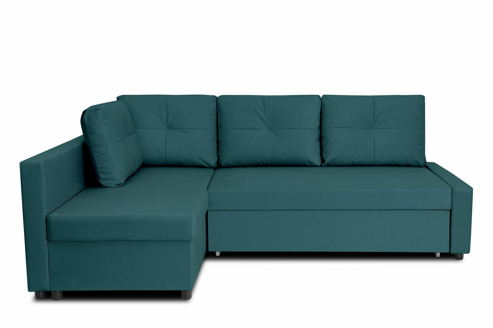 Диван кровать угловой раскладной Поло, велюр Altair Lagoon, с ящиком для белья, раскладной, для дома и дачи Divan365