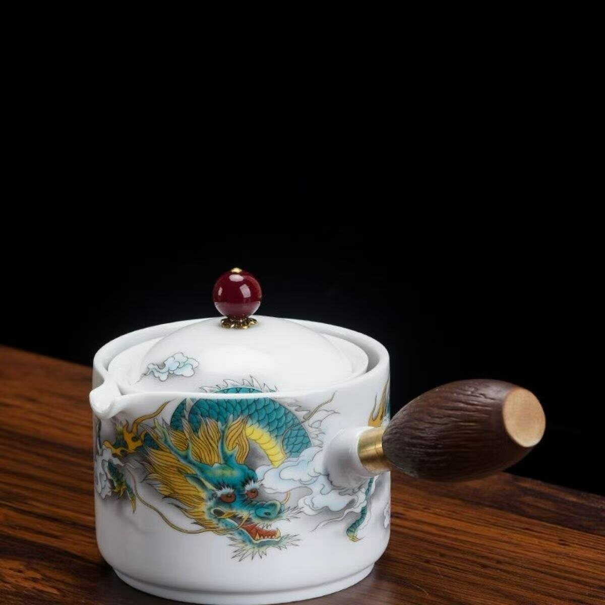 Чайник заварочный "White Qinglong", керамика, 360 градусов, поворотный, 300 мл