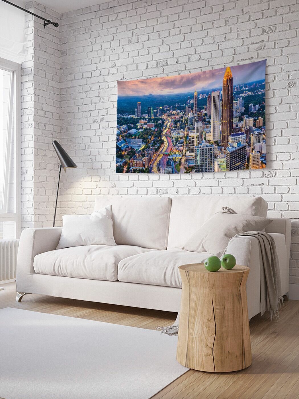 Горизонтальное фотопанно на стену JoyArty "Атланта сити", из ткани, 150х200 см