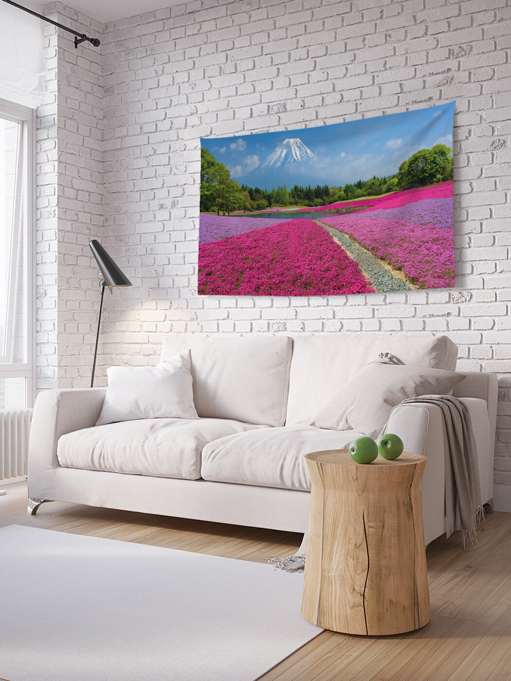 Горизонтальное фотопанно на стену "Цветущие флоксы", 150x200 см