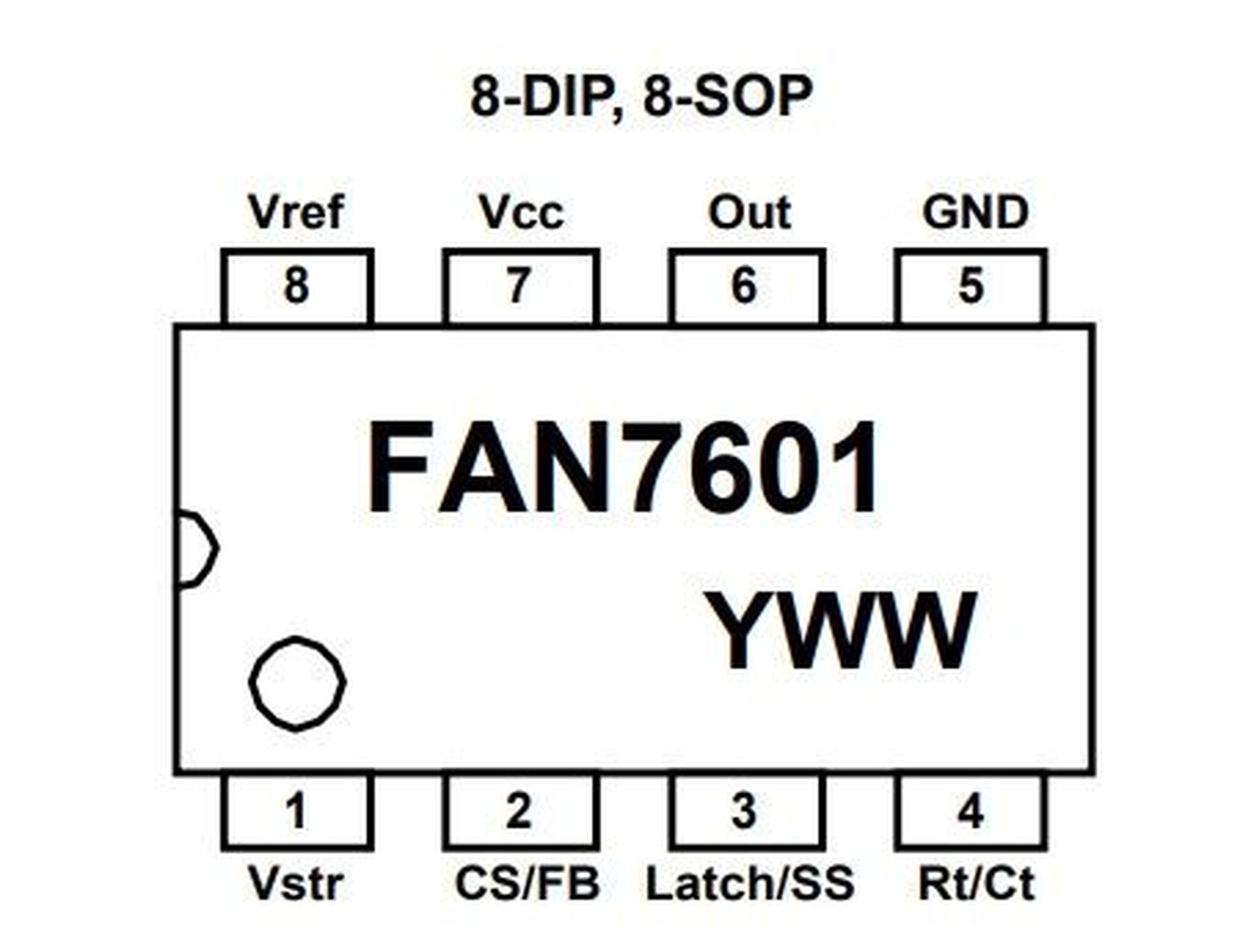 Микросхема FAN7601N