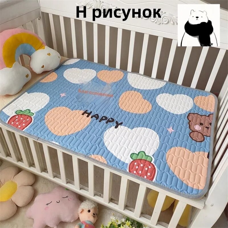 Пеленка текстильная 70 х 100 см, Хлопок, 1 шт, многоразовая непромокаемая