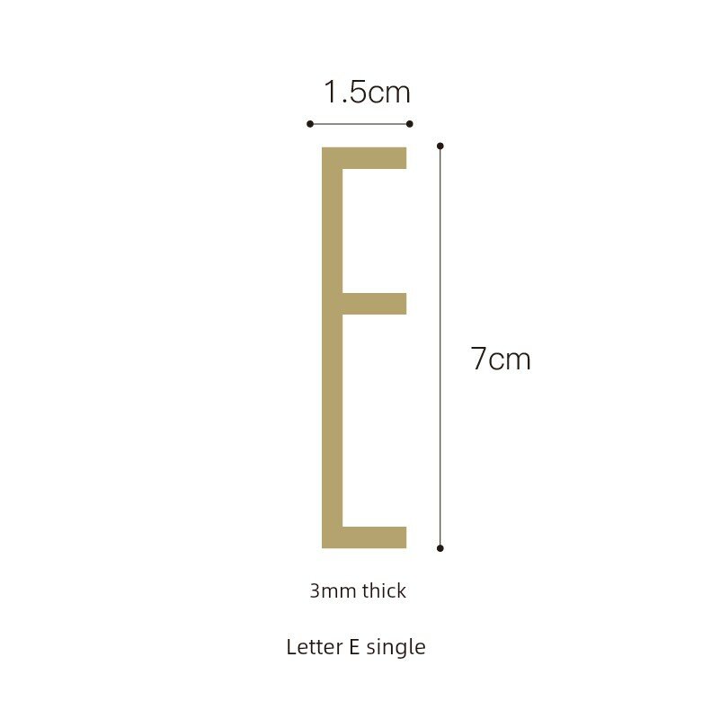Латунные наклейки на стену с английским алфавитом, металлические украшения для стен, медные наклейки на дверь с