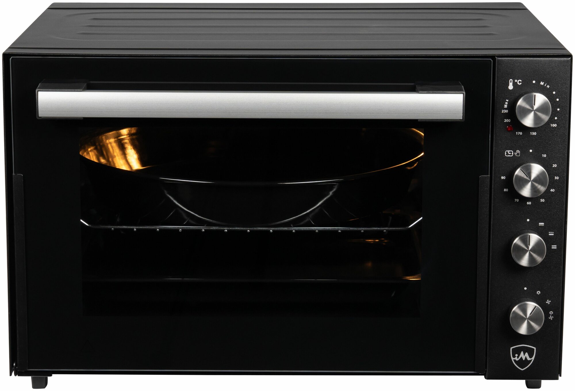 Духовка электрическая настольная, Объем 70 л, Конвекция, 7 режимов и Разморозка, Автоотключение по таймеру, Подсветка, Термостат 50-230 С, iM-OVEN-70-1