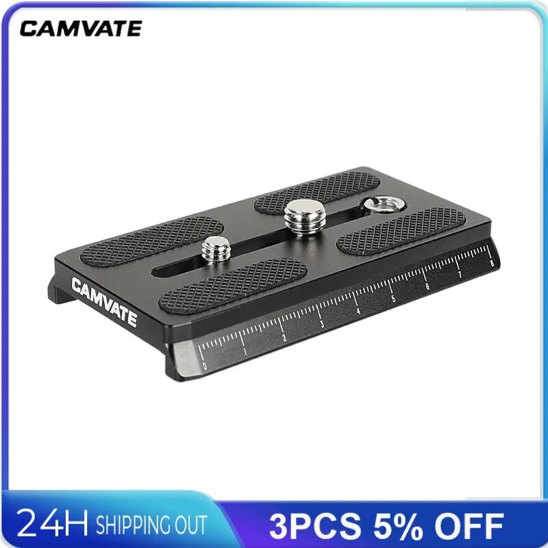 CAMVATE Manfrotto скользящая камера быстросъемная пластина с 1/4 "-20" и 1/4 "-16 монтажный стержень для Manfrotto 1/4/3/8/577/штатив