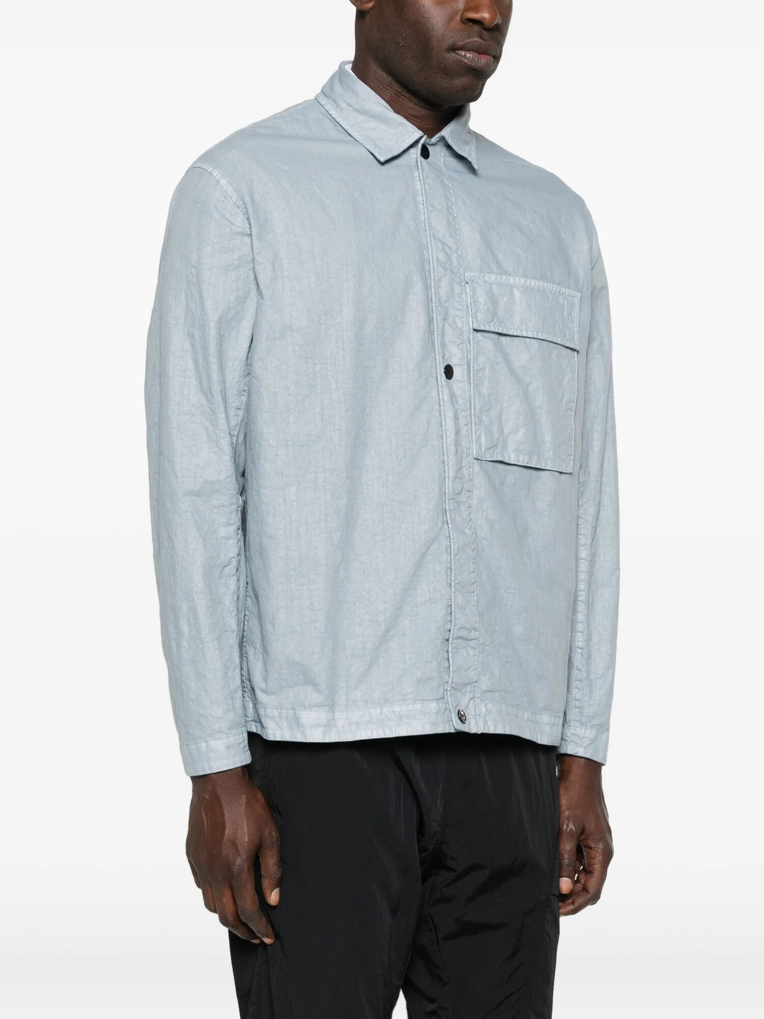 Куртка Stone Island Chest-pocket shirt jacket, размер XL, синий — фото 1