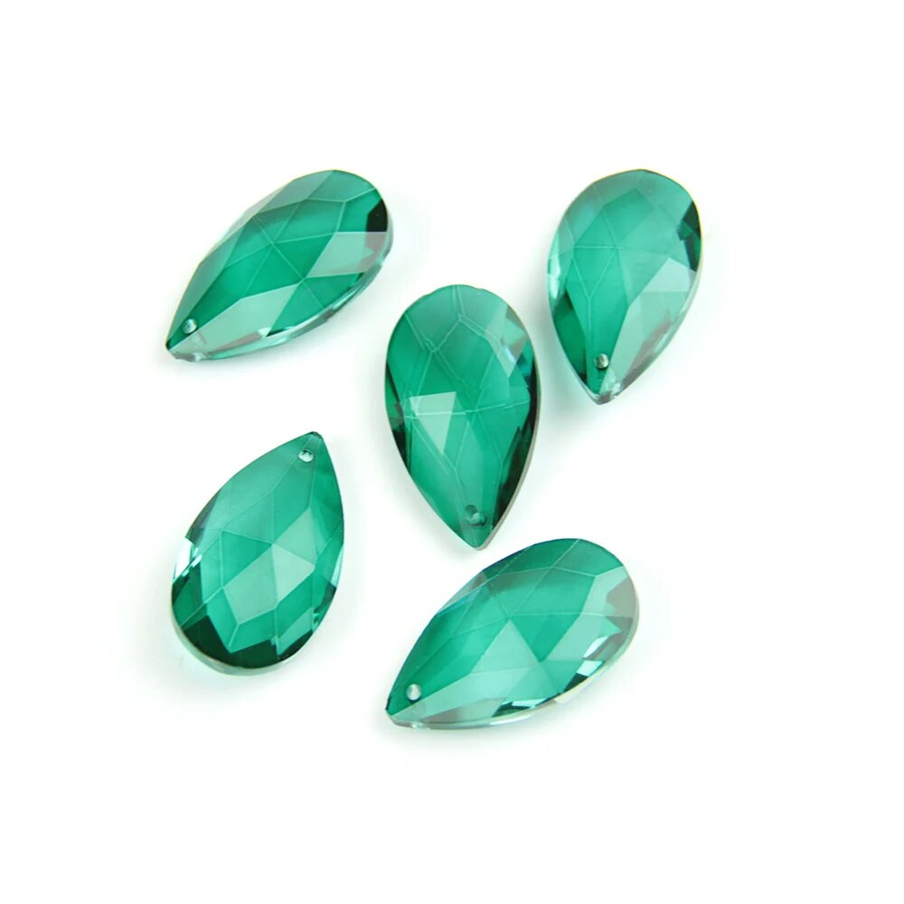 Хрустальные подвески для люстры 50 мм Изумрудный, 10pcs, zircon green