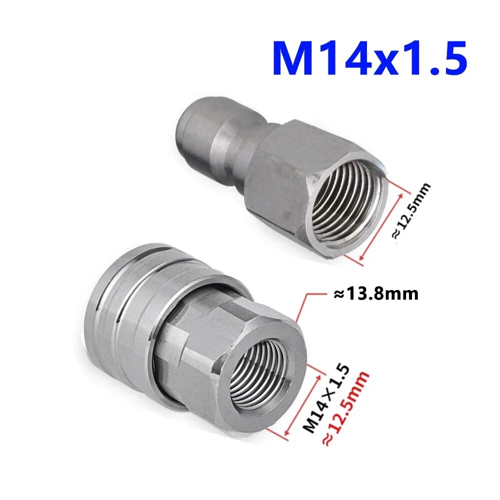 Соединитель для мойки высокого давления, быстроразъемные фитинги из нержавеющей стали 1/4 дюйма, W