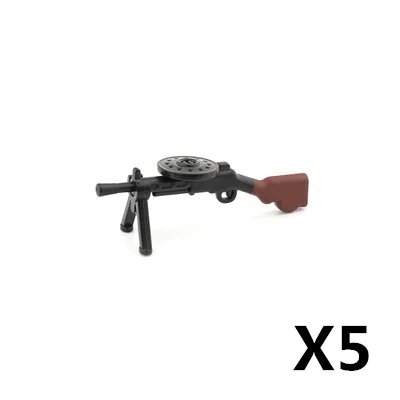 Конструктор BRICKPANDA WW2 пулемет, черный, WG027-5pcs