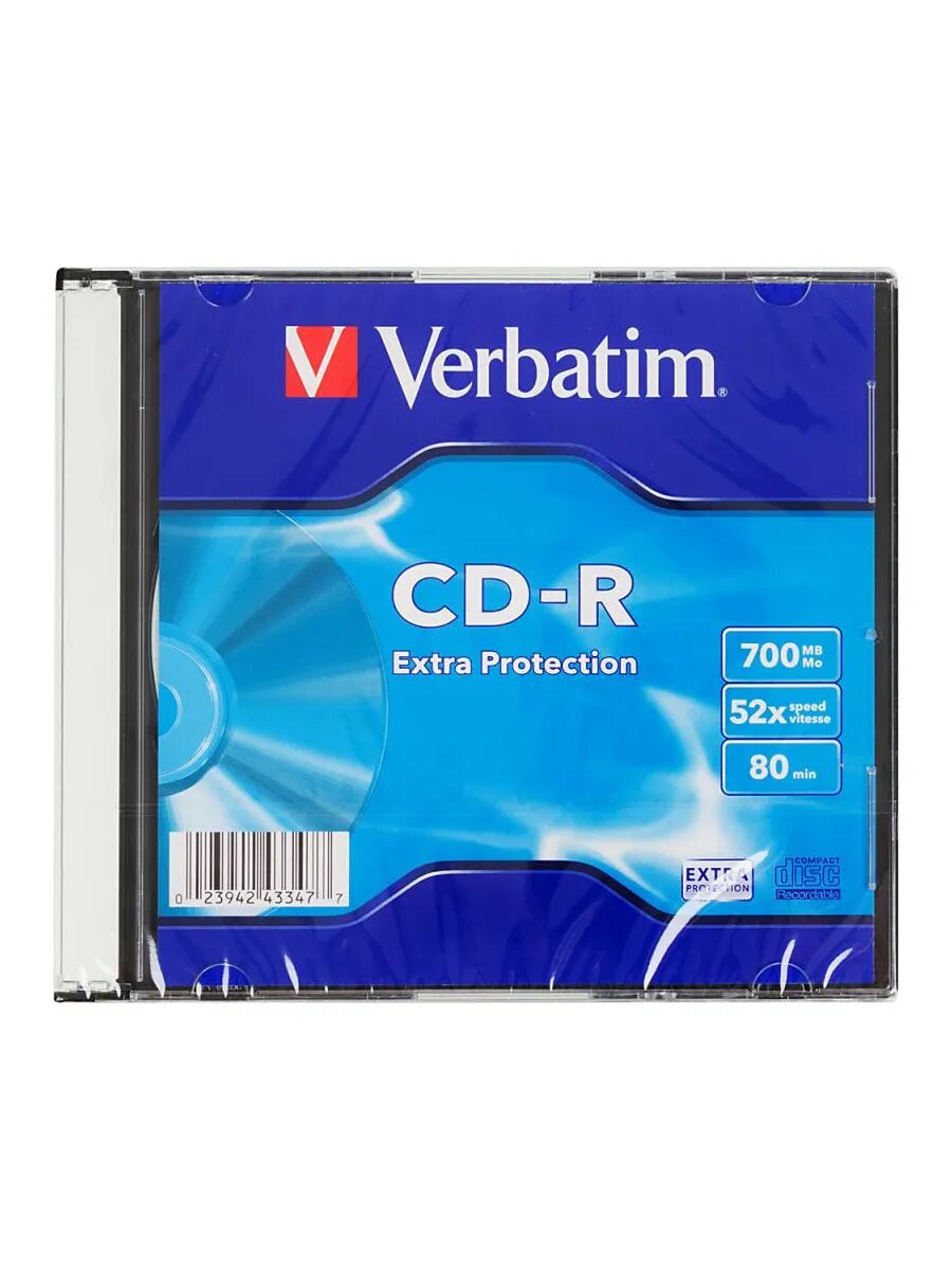 Оптический диск CD-R 700Мб 52x, 200шт, slim case [43347]