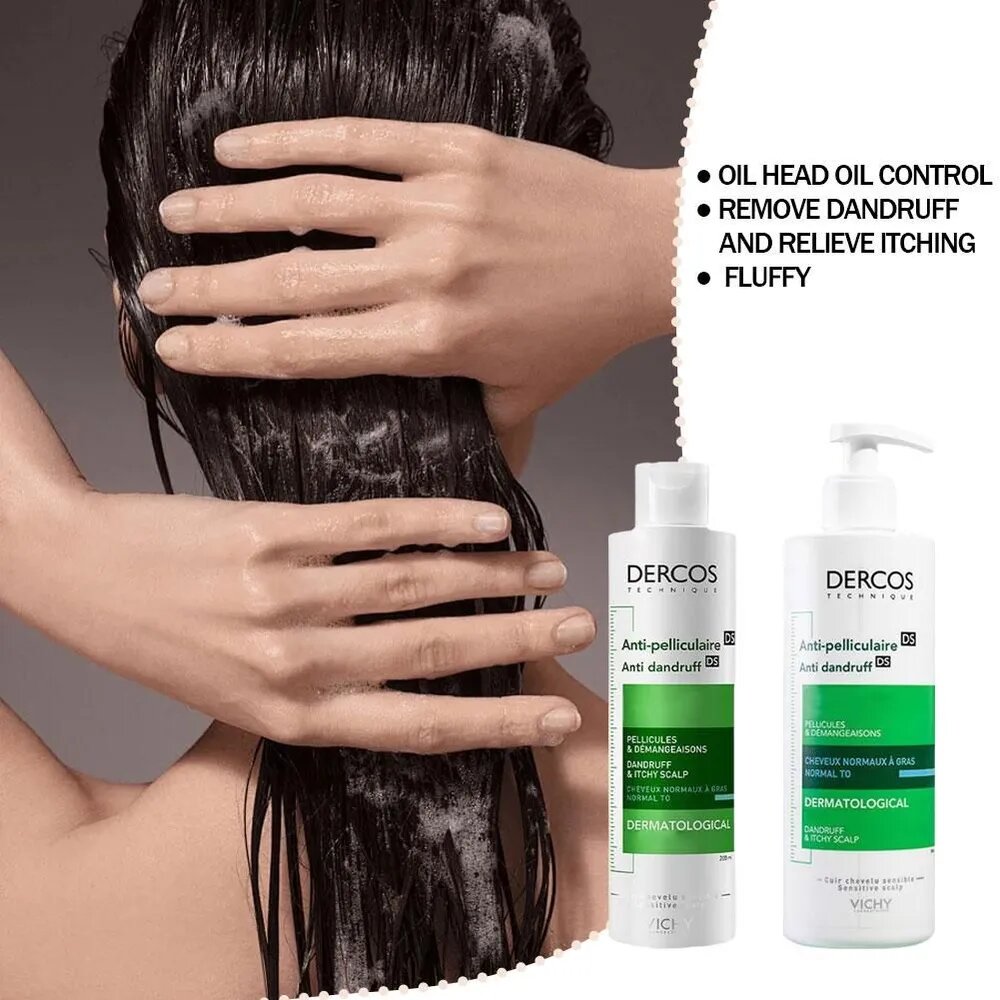 Vichy Dercos Anti-dandruff DS Шампунь для чувствительной кожи головы против перхоти 390 мл — фото 1
