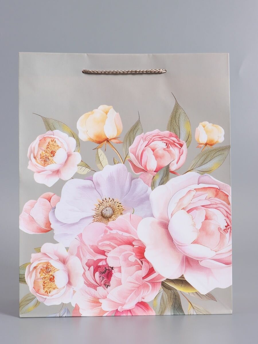 Набор подарочных пакетов 2 шт. ламинированные Нежность в цветах , 26 х 12 х 32 см