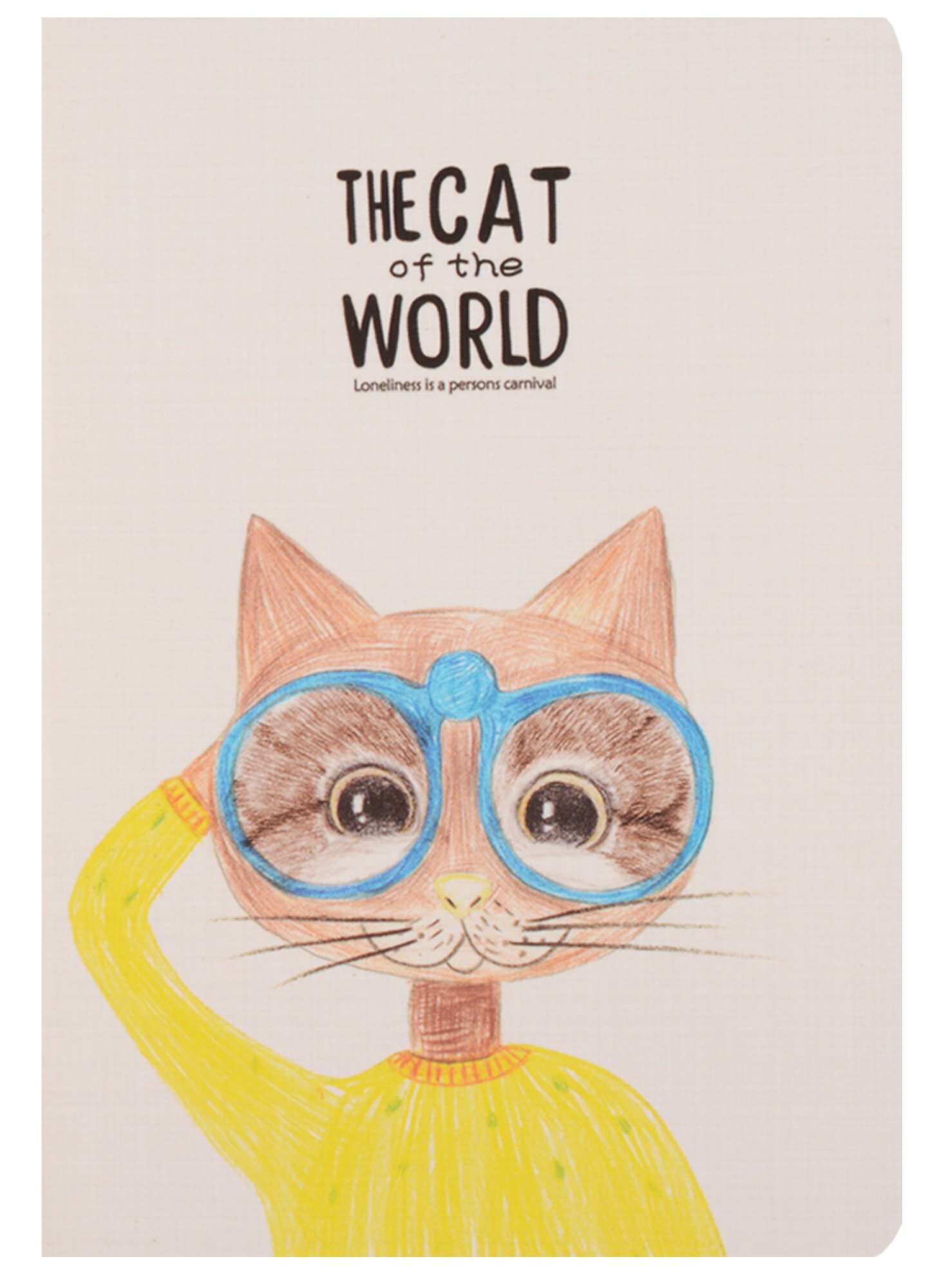 Записная книжка «The cat of the world» А7, 40 листов в линейку, сшивка, AnAn