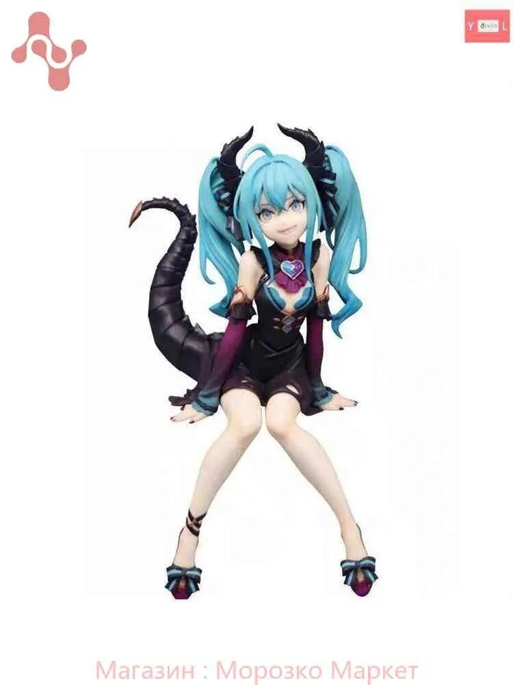Hatsune Miku Хацунэ Мику, милая маленькая фигурка дьявола ручной работы, модель украшения статуи
