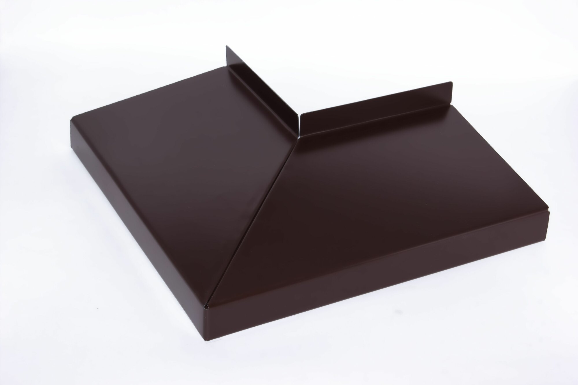 Угол для отлива наружный коричневый 8017, полка 170 мм