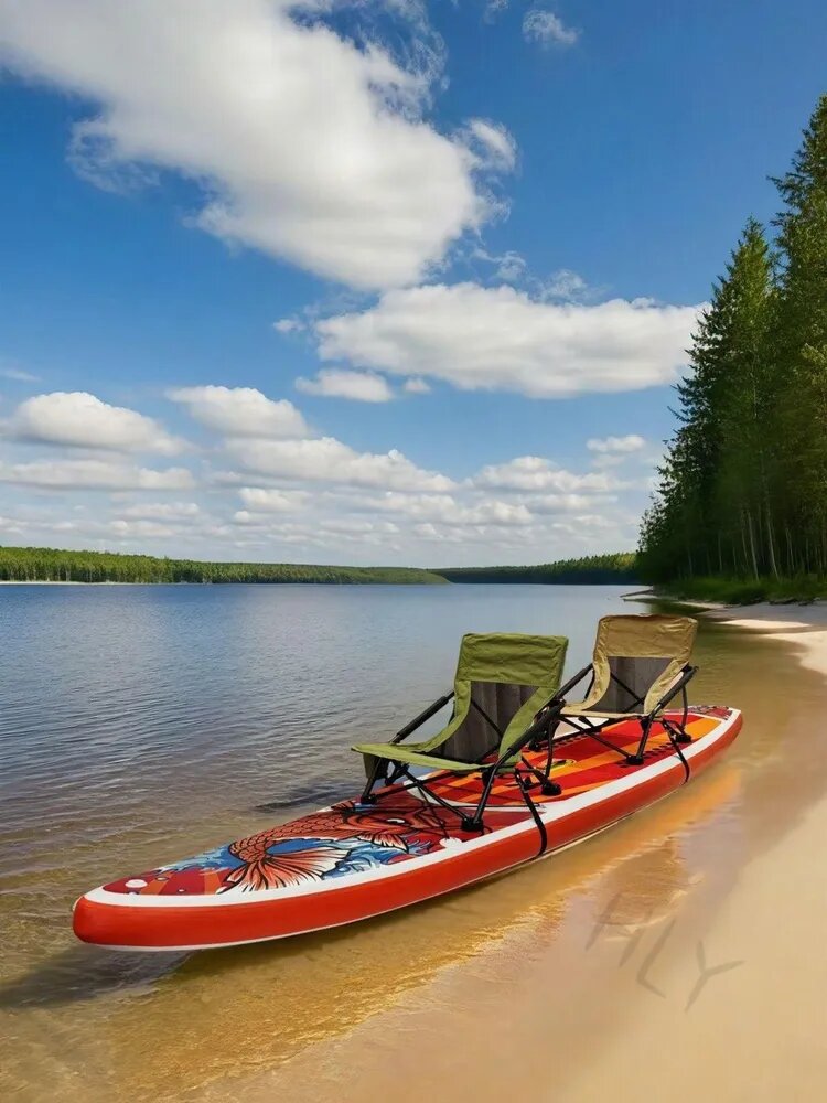 Сиденье для SUP-доски складное, цвет хаки, для удобного отдыха на воде — фото 1
