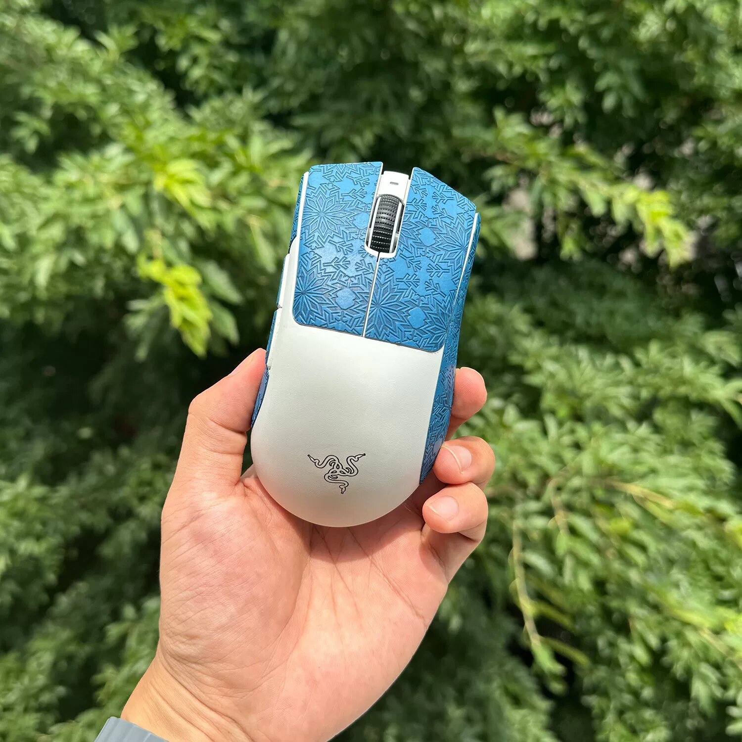 Ultraglide X1V2 ｍａｓｔｅｒ Edition ULTRAMAX Exploration Edition Анти-Скользящая Наклейка для Мышки - Темно-Синий Снежинки