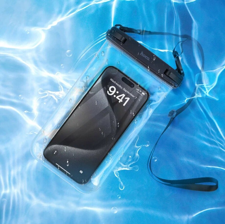 Водонепроницаемя чехол универсальный Hoco HX52 до 7,2 дюйма, IPX8, Прозрачный