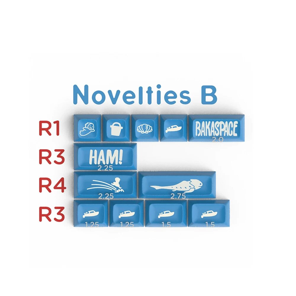 Комплект кейкапов Large Leaf Goldfish, профиль SA, материал ABS, 172 клавиши, полный набор, персонализированные