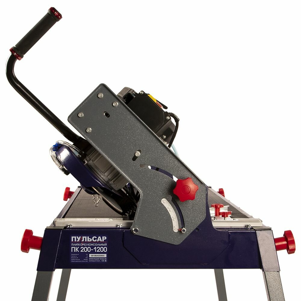 Плиткорез консольный пульсар ПК 200-1200 (1200Вт, диск 200x25.4мм, стол 390x960мм, пропил 32 мм, 43кг)