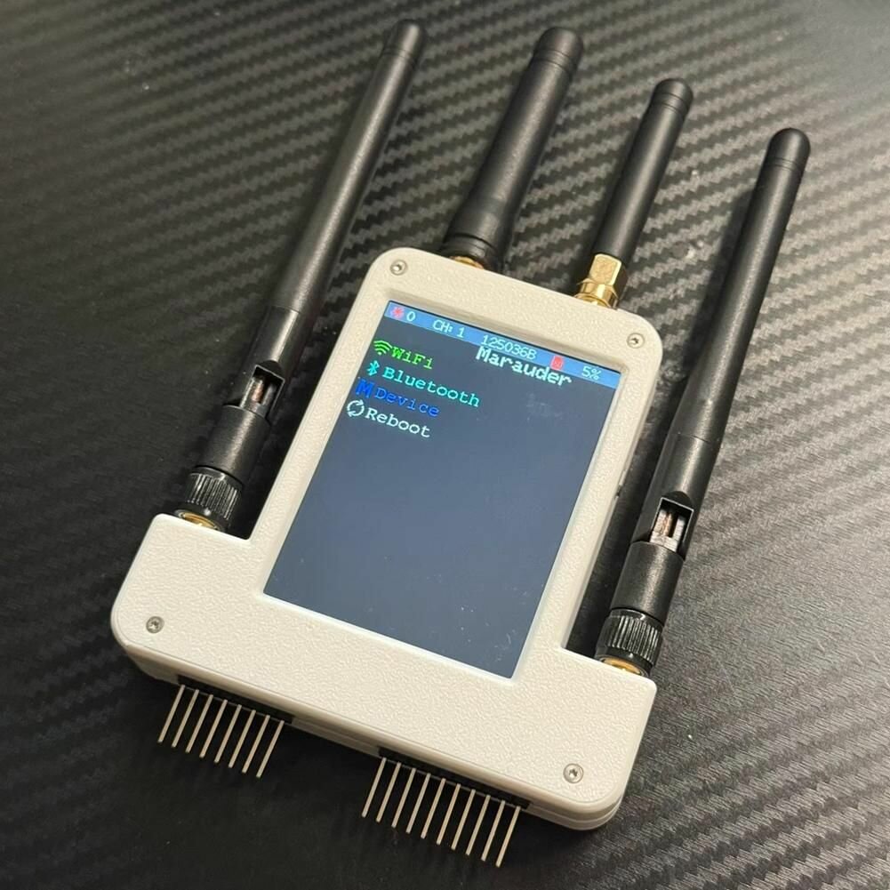 Внешний модуль 4-в-1 для Flipper Zero, 433 МГц с ESP32-S2, GPS и экраном 2.8 дюйма "Predator" для анализа сигналов и данных