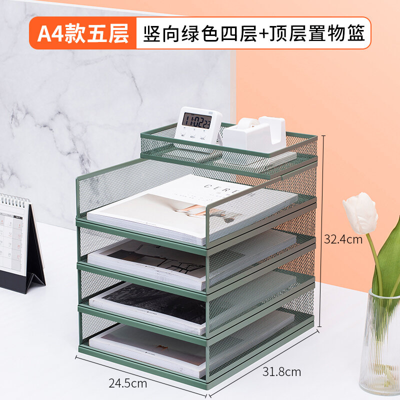 Настольная металлическая подставка для документов формата А4, офисный стеллаж для хранения, многоярусная железная подставка для папок, ящик для хранения, книжная полка.