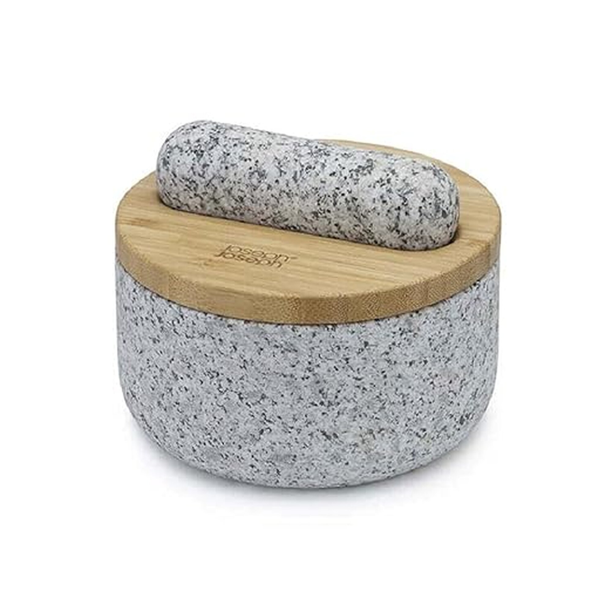 Ступка и пестик Joseph Joseph Dash из натурального гранита с бамбуковой крышкой, 20176