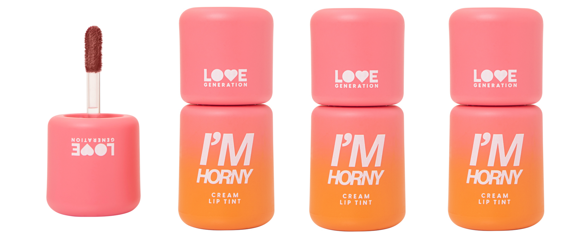 Тинт Love Generation кремовый для губ Lip Tint I'm Horny тон 04 Pink Drama розовый, 3 мл - 3 штуки