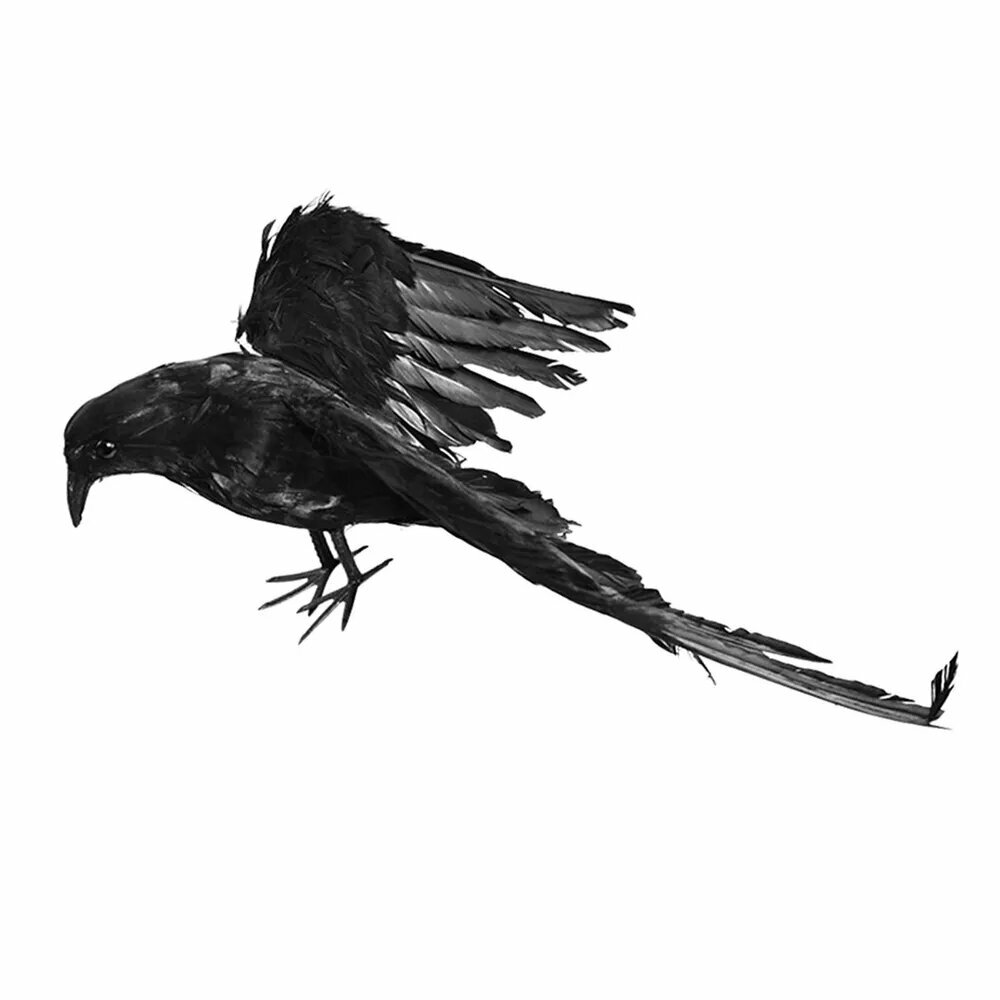 Садовое пугало - Реалистичный декоративный ворон из пенопласта для Хэллоуина и сада