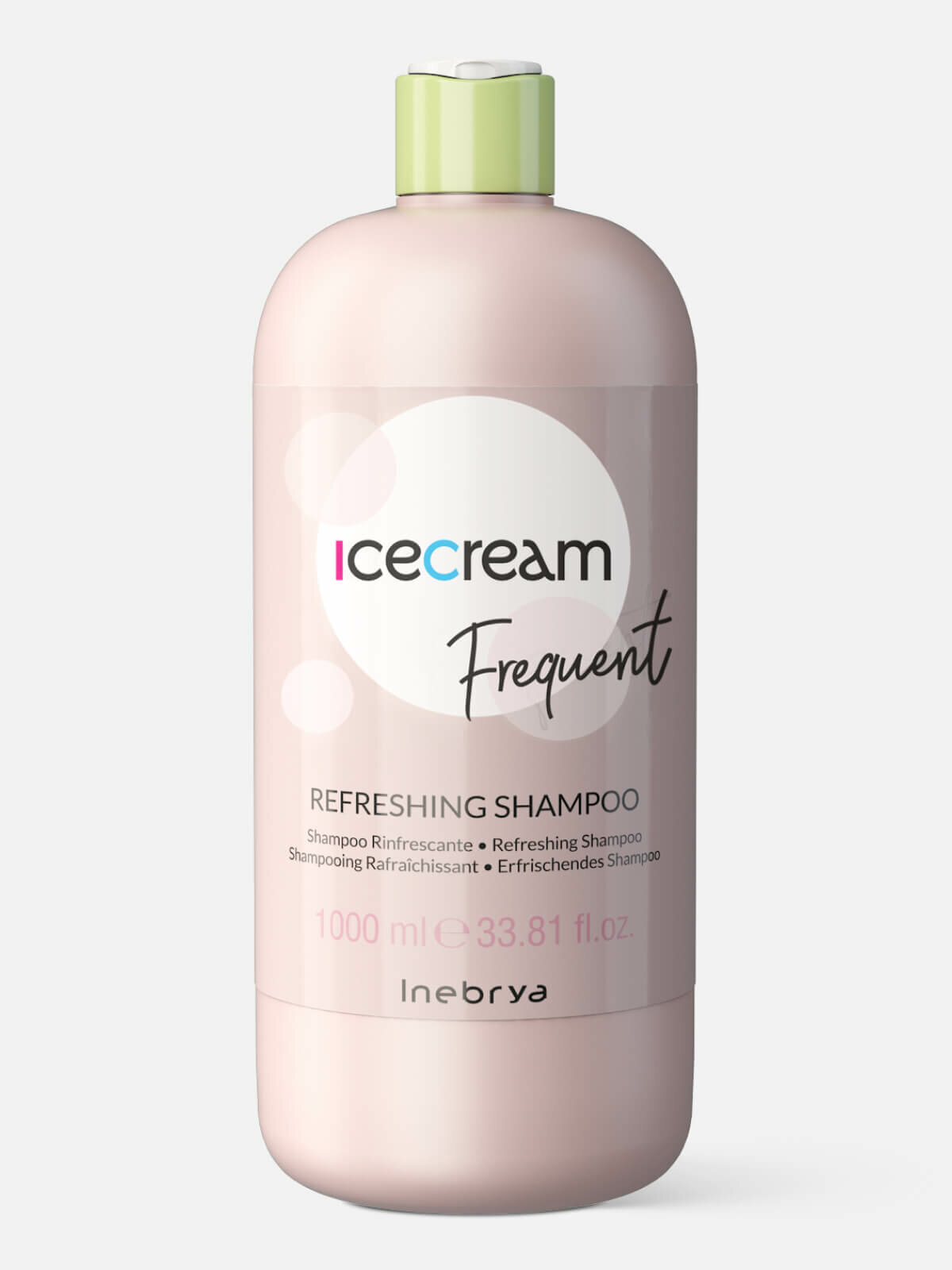 Шампунь для ежедневного применения мятный освежающий Inebrya Ice Cream Frequent Refreshing Mint, 1000 мл