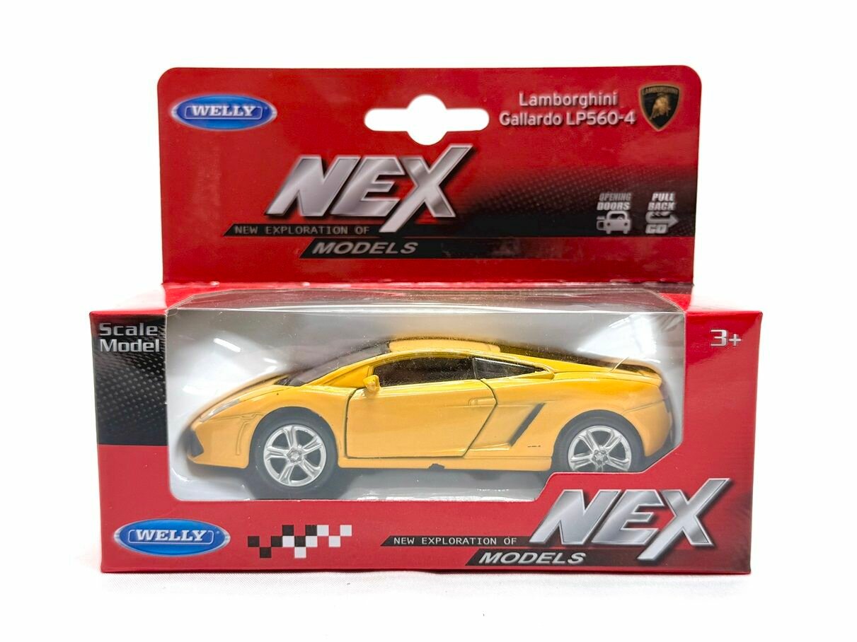 Машинка Welly Lamborghini Gallardo LP560-4, желтый, арт.43620W