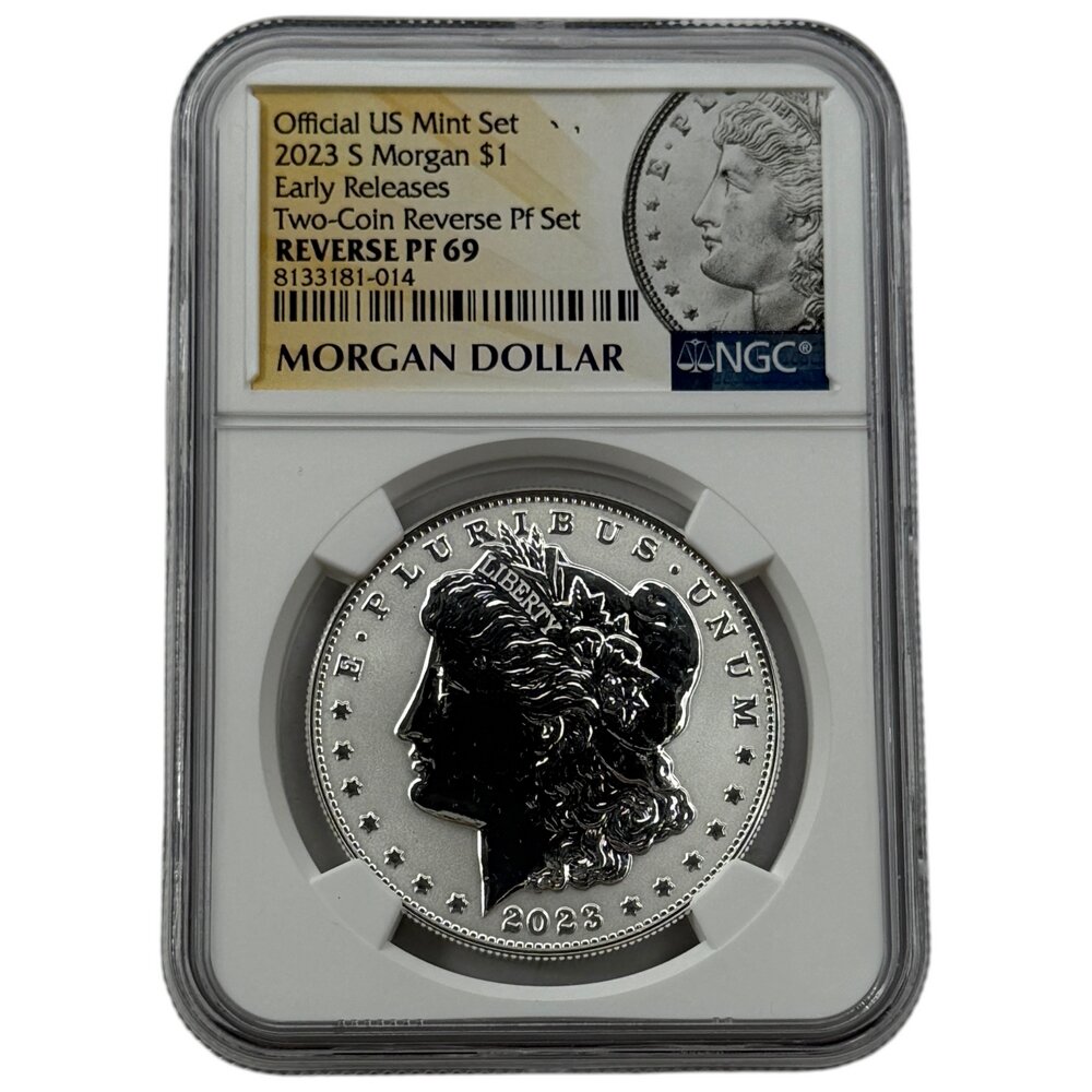 США 1 доллар 2023 г. (Доллар Моргана) (S) (Слаб NGC Reverse PF 69)