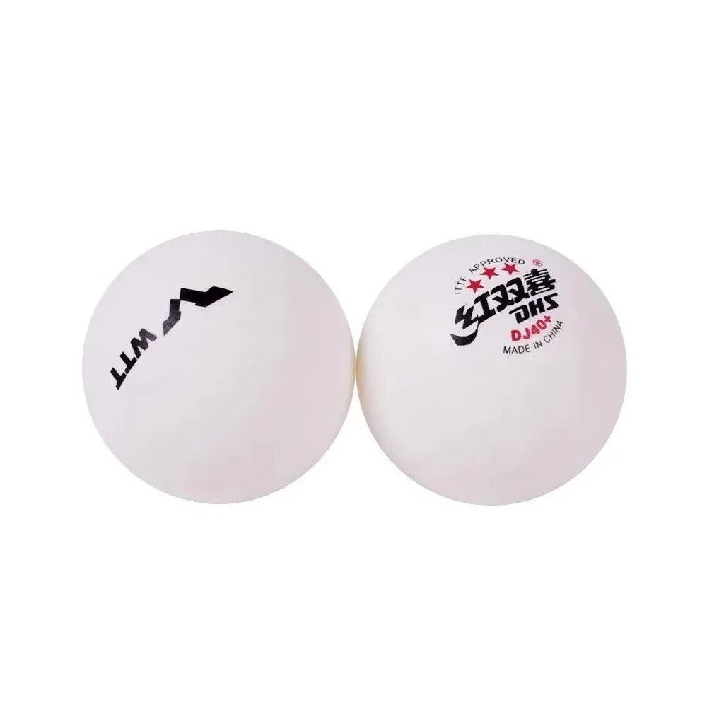Шарики для пинг-понга DHS DJ40+ 3*** ITTF WTT Белые мячи для настольного тенниса 1шт — фото 1