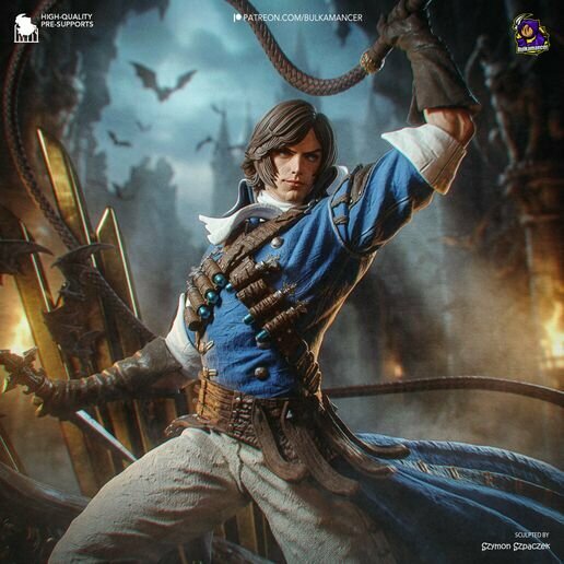 Сборная модель Richter Belmont (Castlevania), 311 мм, 1/8 для покраски