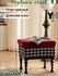 Табурет Hepburn stool ретро-красный 1 шт. из массива дерева и бархата для гостин...
