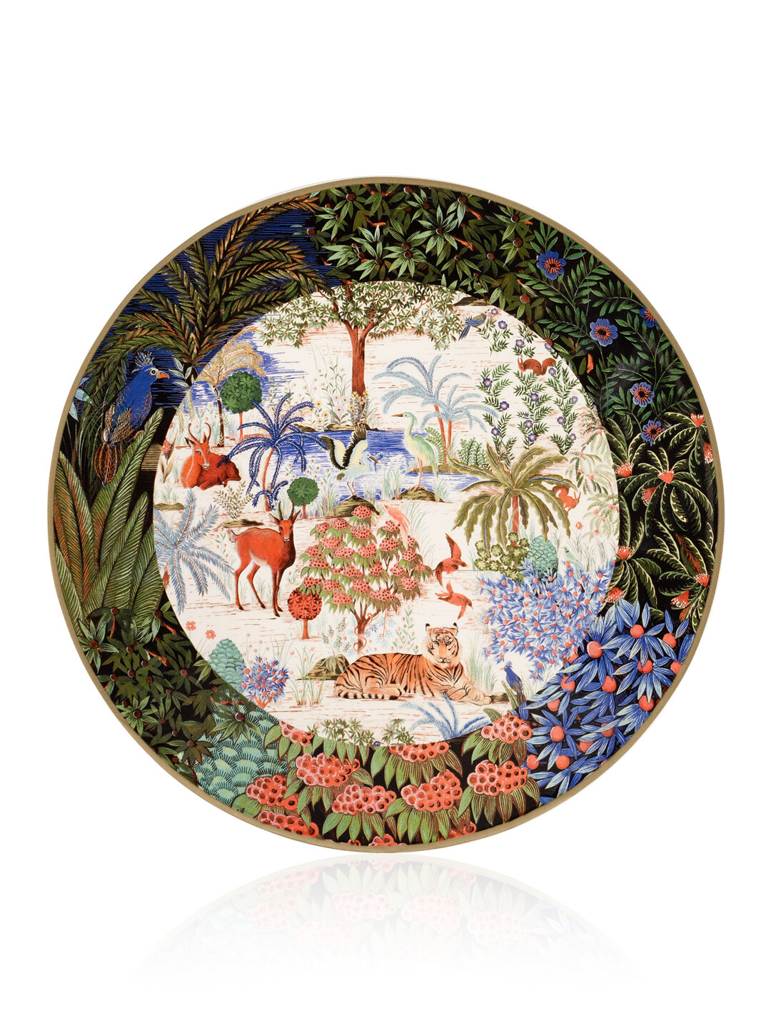Блюдо круглое Gien Le Jardin Du Palais, фаянс, Франция, коллекция Le Jardin Du Palais