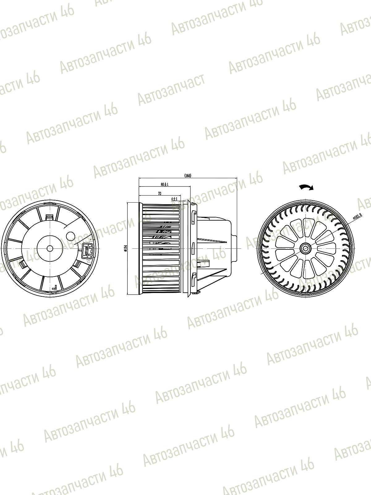 Мотор отопителя под кондиционер и климат Форд Фокус 3 Ford Focus 3 2011 2015 Fehu