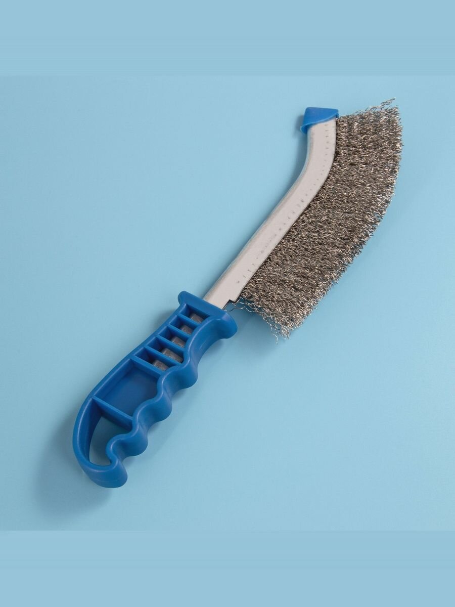 Ручная металлическая щетка NORGAU Industrial кордщетка по металлу из нержавеющей стальной проволоки, 250 мм