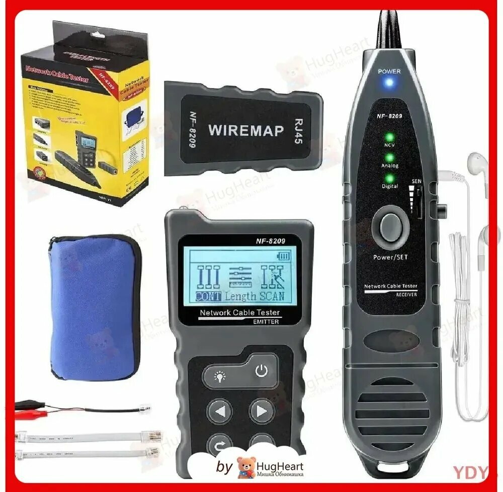 Кабельный тестер цифровой Noyafa NF-8209 YDYS